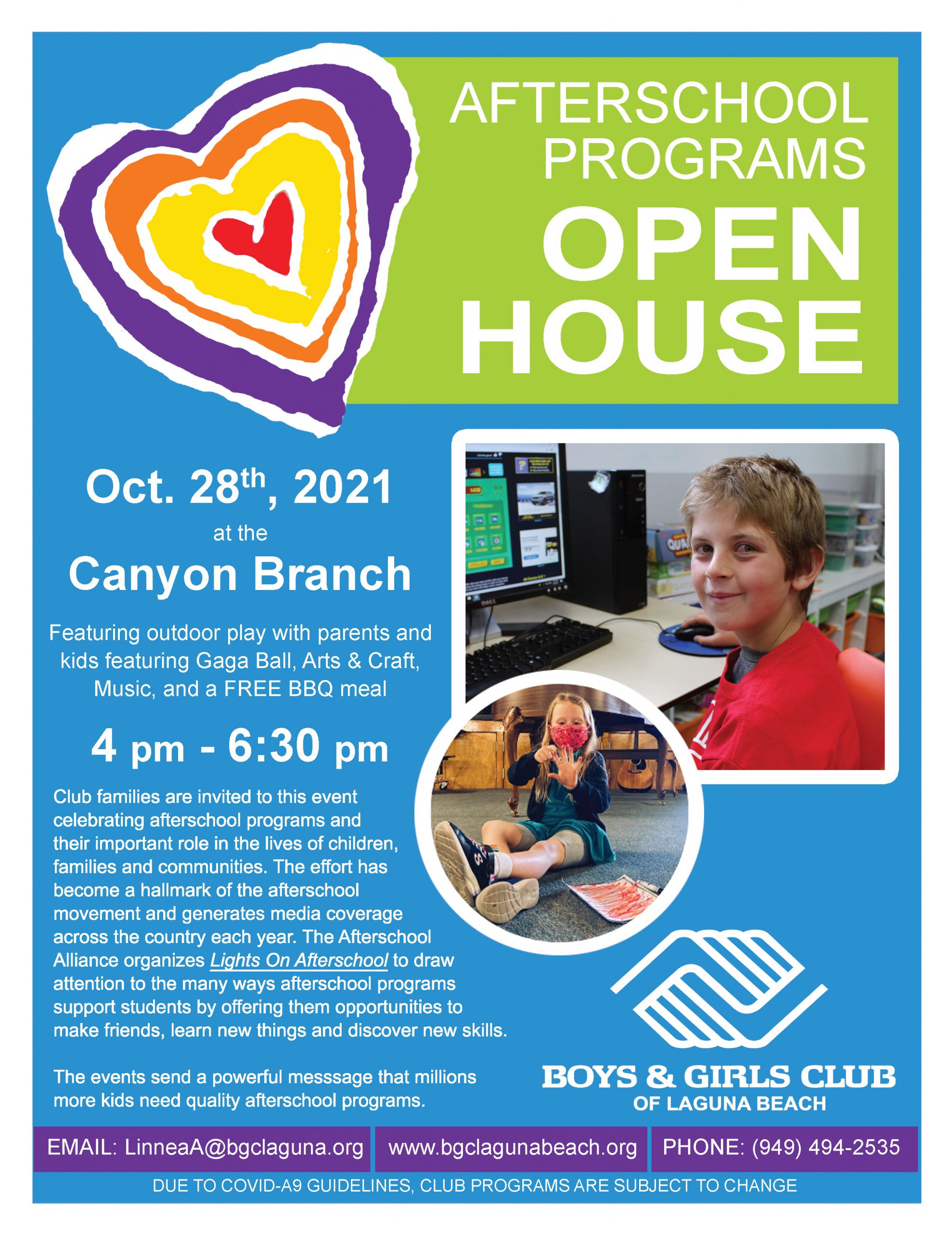 Join Us for Lights On After School Open House! - Boys & Girls Club of ...